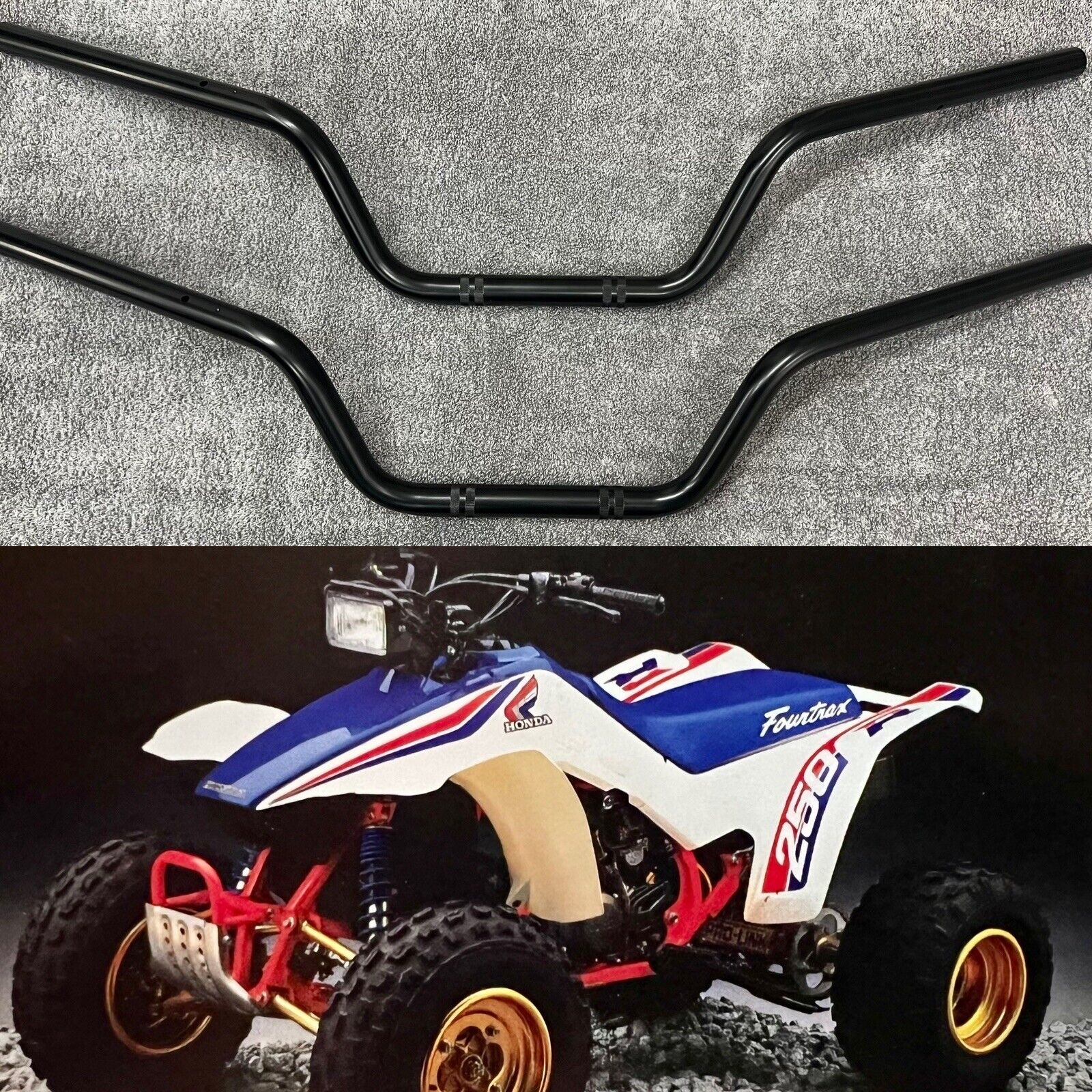 NEW 1986-89 Honda TRX 250r Handlebars # 53100-HB9-770 Bars Exact OEM R ...